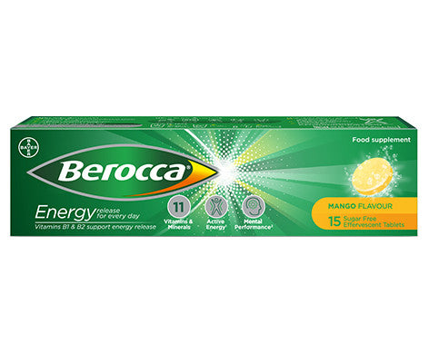 Berocca Effervescent Tablets Mango Flavour – Omega Pharmacy