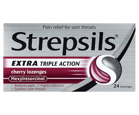 Strepsils Extra Triple Action Cherry Lozenges – Omega Pharmacy